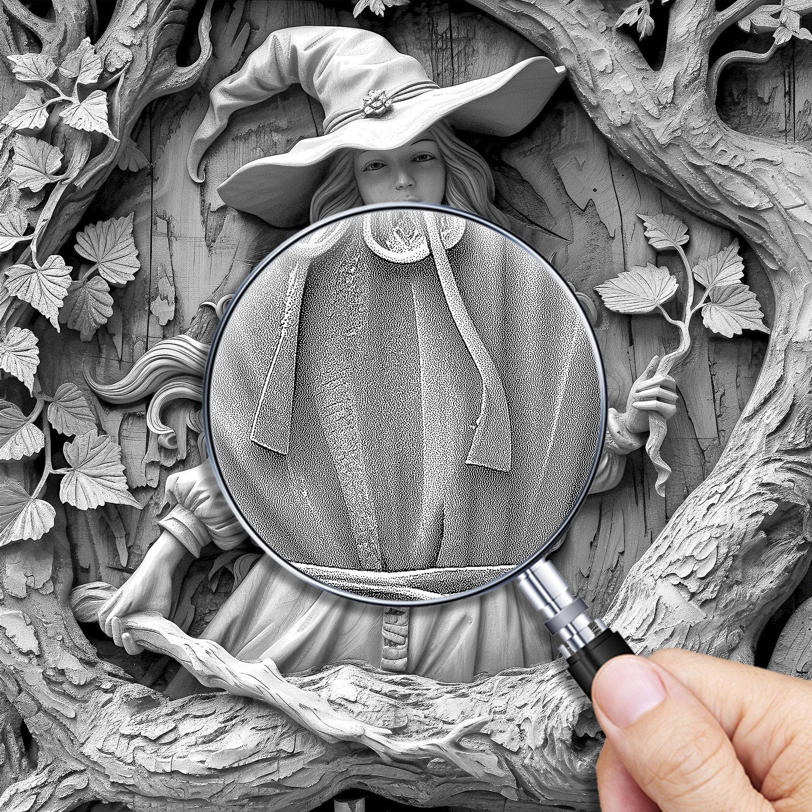 Laser Burn Engraving, PNG Digital File, 3D Illusion Image Photo, Wood ...