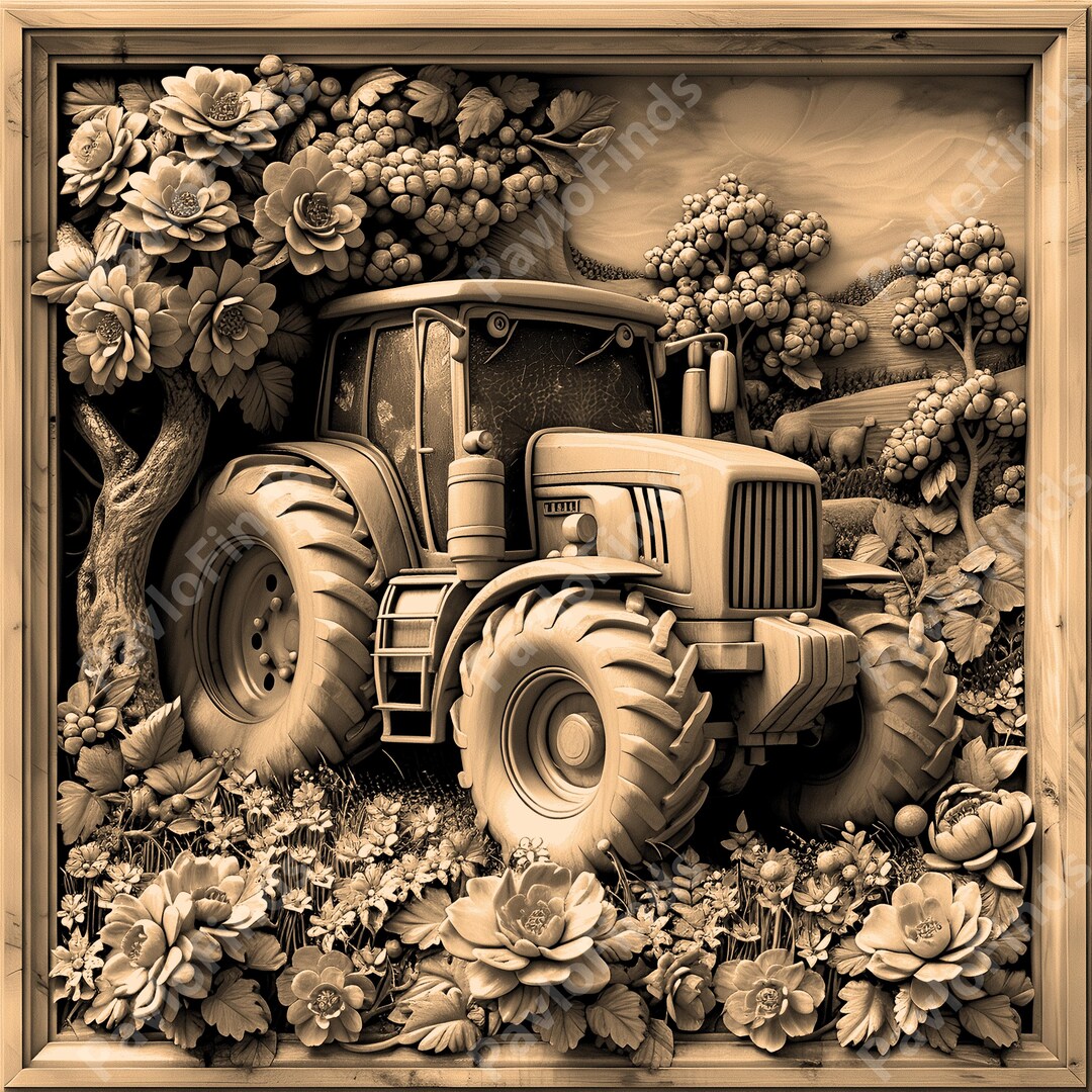 Laser Burn Engraving PNG File Digital, 3D Illusion Photo, Wood Cut ...