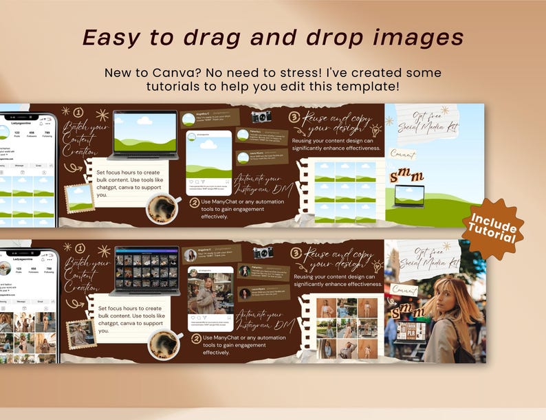 Brown Instagram Carousel Template | Canva Social Media (digital ...