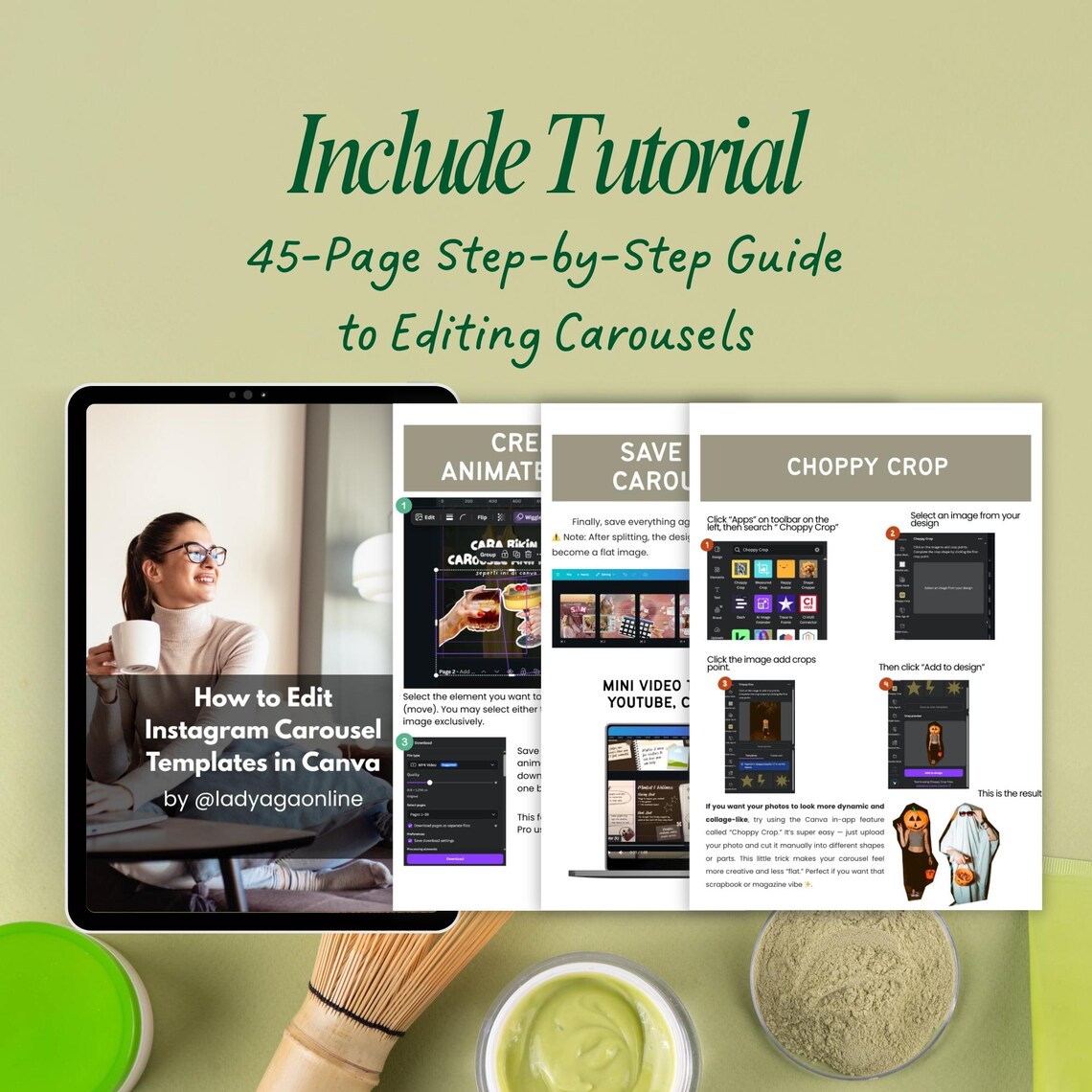 Online Course Instagram Carousel Template PLR | Done for You Canva ...
