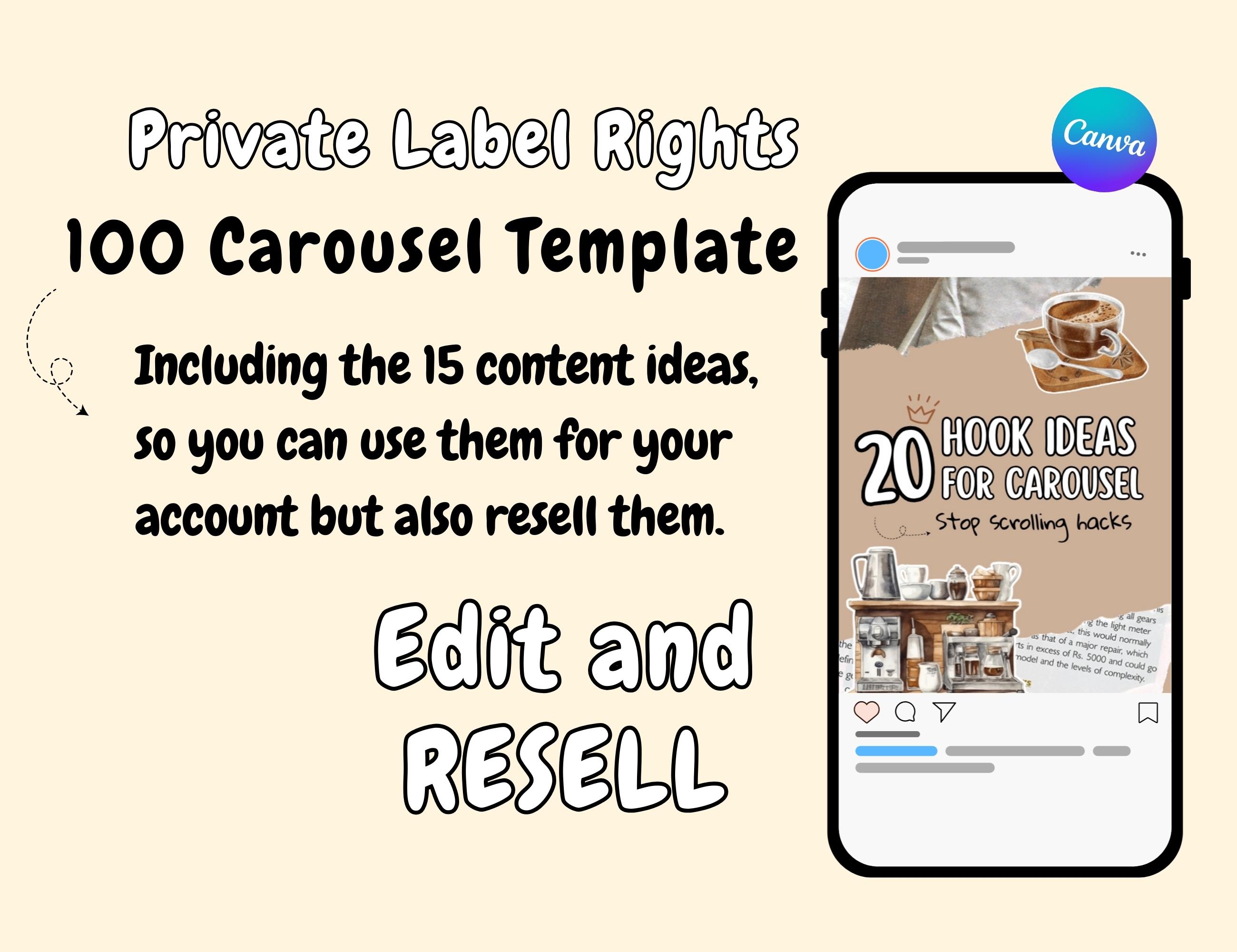 Aesthetic Instagram Carousel Templates for Social Media Manager PLR ...