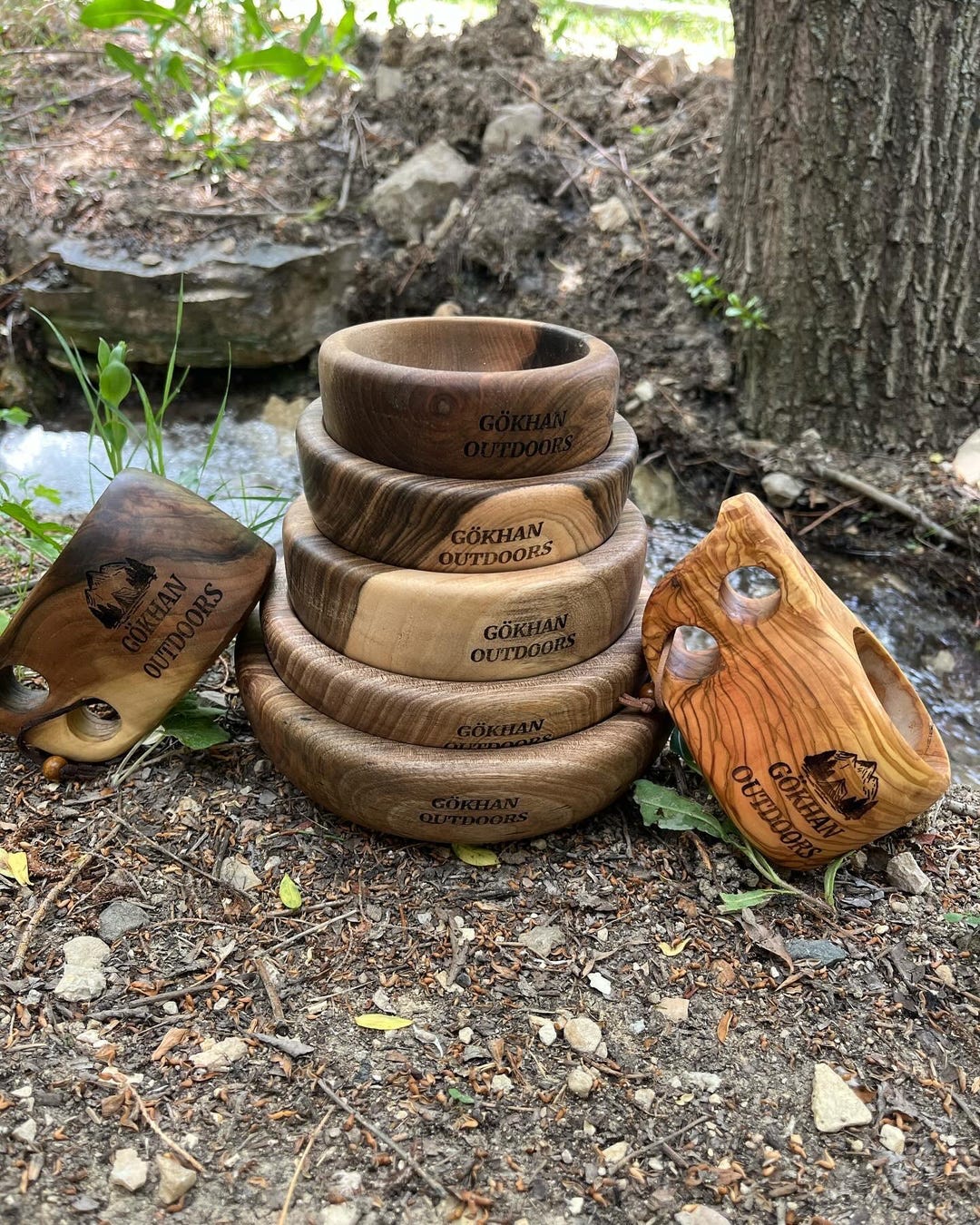 Personalized Wooden Plate and Kuksa Cup Set - Etsy