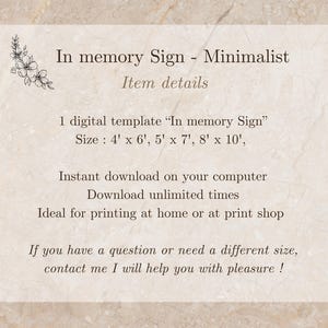 In Loving Memory Sign Editable, Wedding Memorial Sign Template, Funeral ...