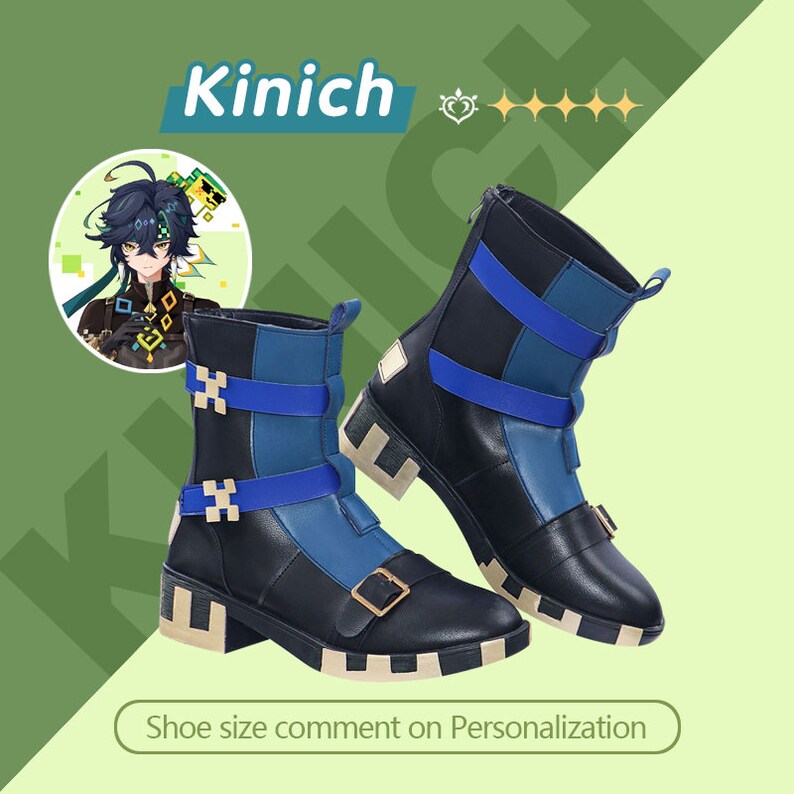 Genshin Impact Kinich Handmade Cosplay Complete Costume Kinich Blue and ...