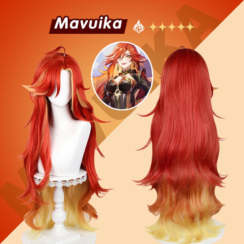 Genshin Impact Mavuika Handmade Cosplay Complete Costume Mavuika Red ...
