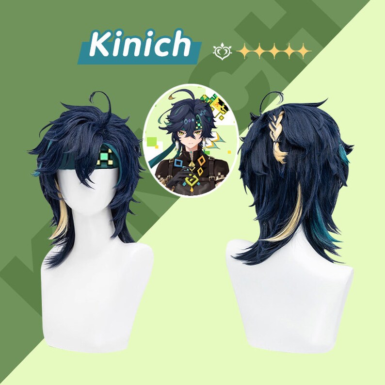 Genshin Impact Kinich Handmade Cosplay Complete Costume Kinich Blue and ...