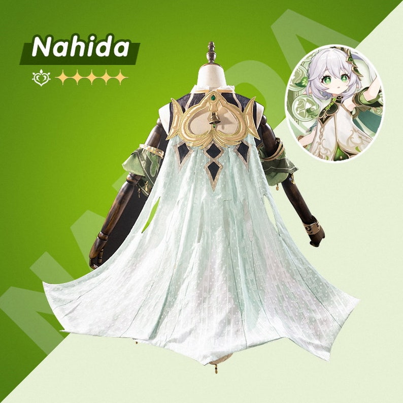 Genshin Impact Nahida Handmade Cosplay Complete Costume Nahida Wig - Etsy