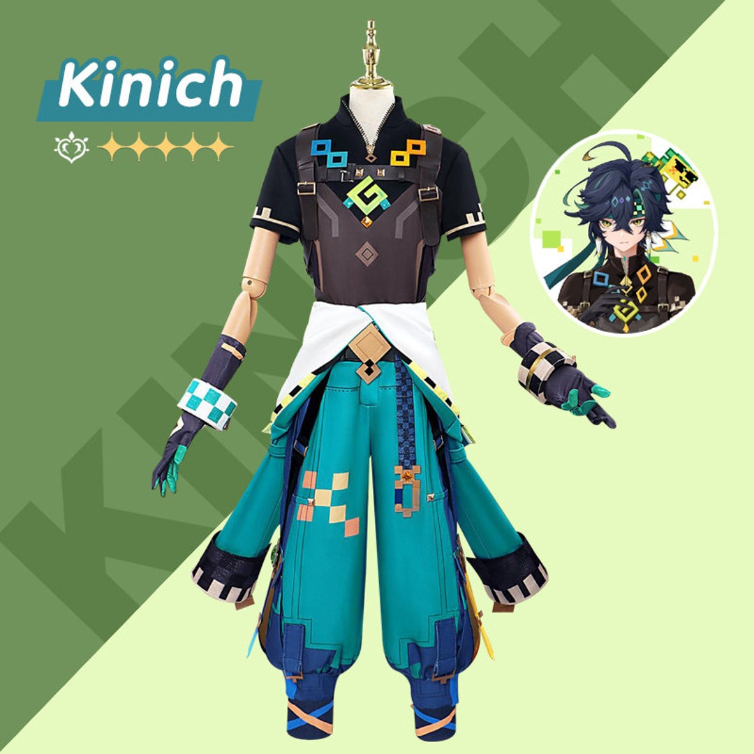 Genshin Impact Kinich Handmade Cosplay Complete Costume Kinich Blue and ...