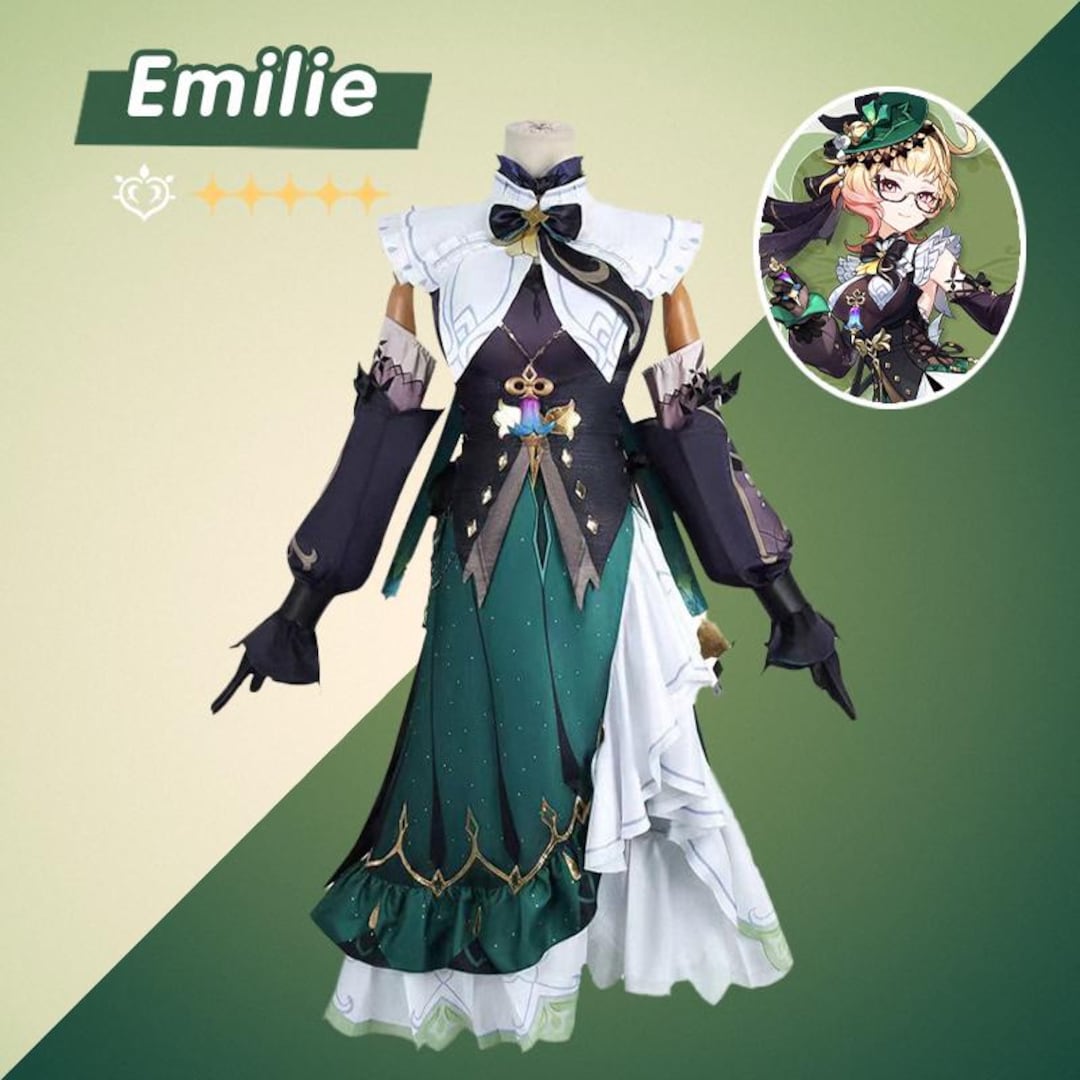 Genshin Impact Emilie Handmade Cosplay Complete Costume Emilie Wig ...