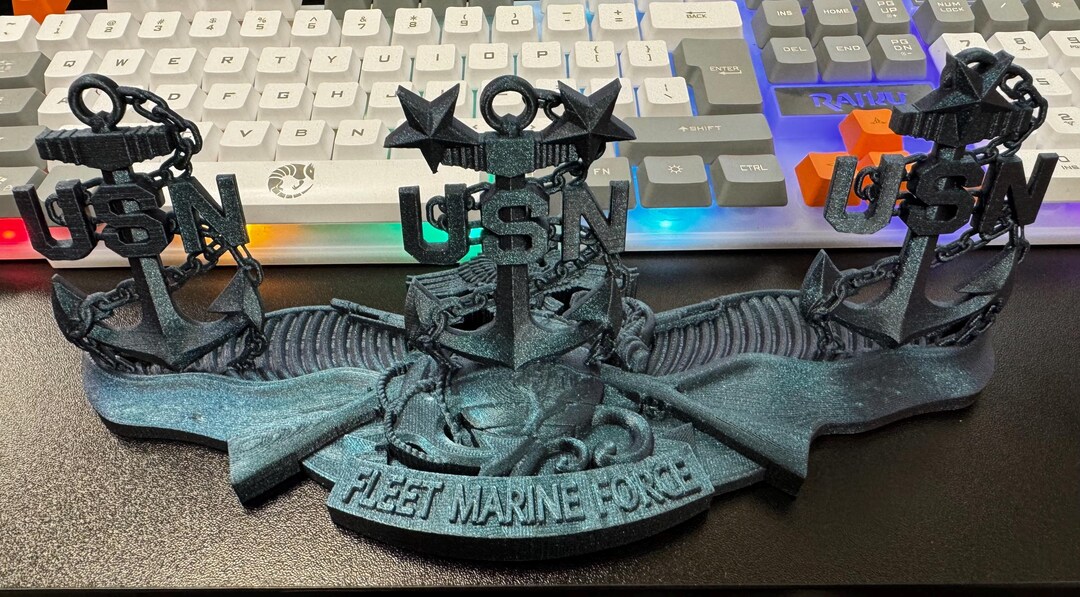 3D Printed Navy Chief and Custom Military Décor - Etsy