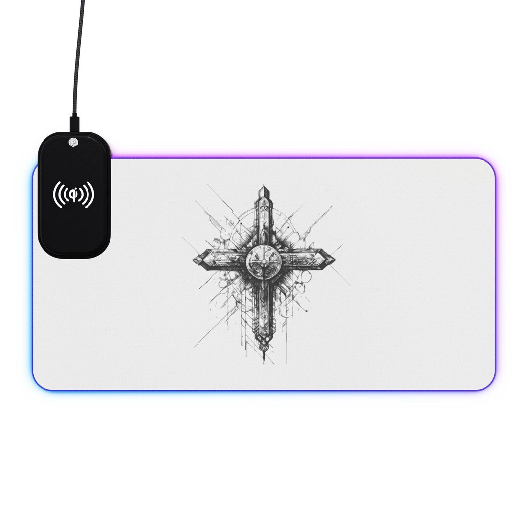 Gothic Mouse Pad LED Wireless Charging Gaming Mouse Pad Cybersiglism ...