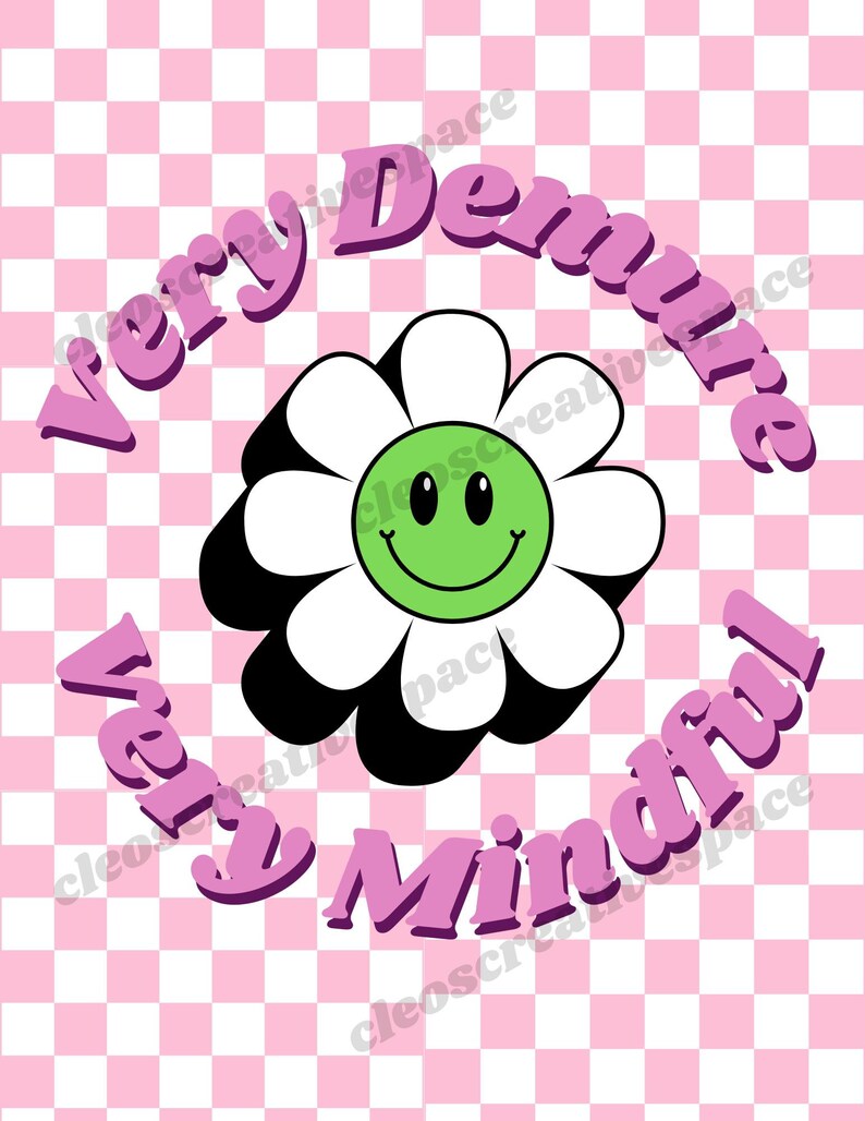 Very Demure Very Mindful Poster | Digital Print | Wall Art | Print ...