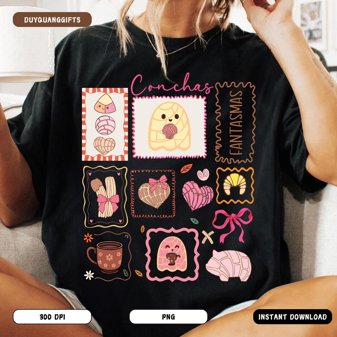 Spooky Conchas PNG, Fantasmas Halloween PNG, Latina Spooky Ghost Design ...