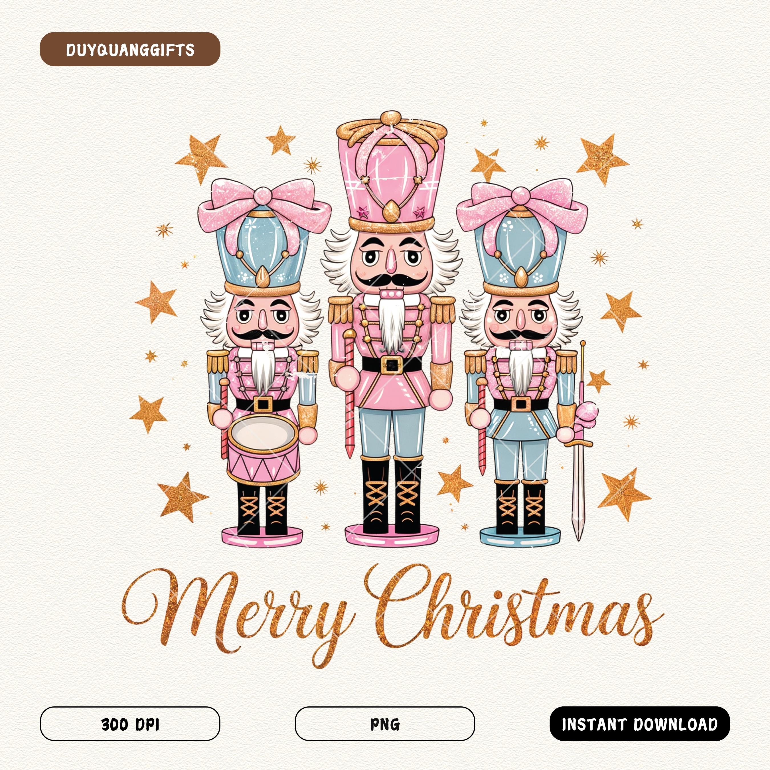 Glitter Nutcracker Friends PNG, Pink Christmas PNG, Coquette Nutcracker ...