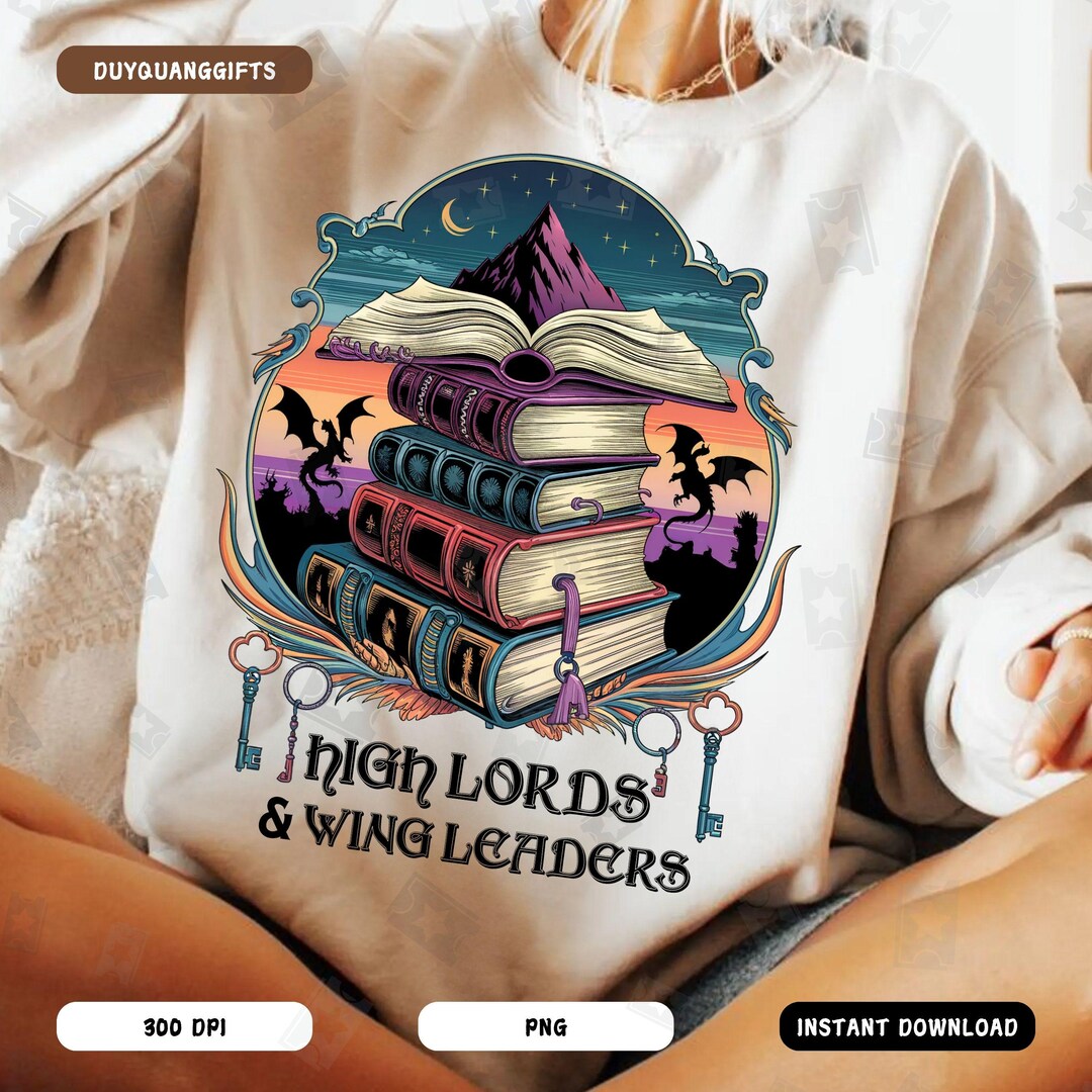 High Lords and Wing Leaders PNG, Retro ACOTAR Merch Shirt Design, YA ...