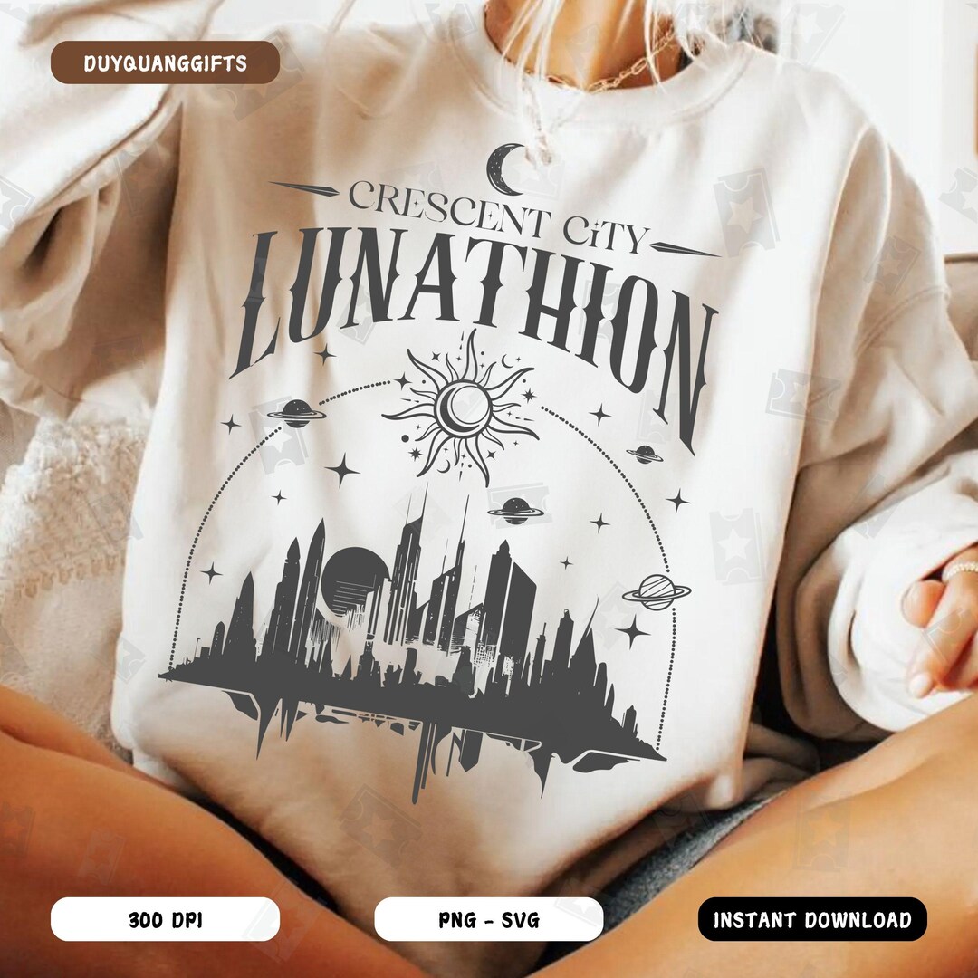 Crescent City Lunathion SVG, Retro Bryce Tattoo PNG, Bryce Quinlan ...