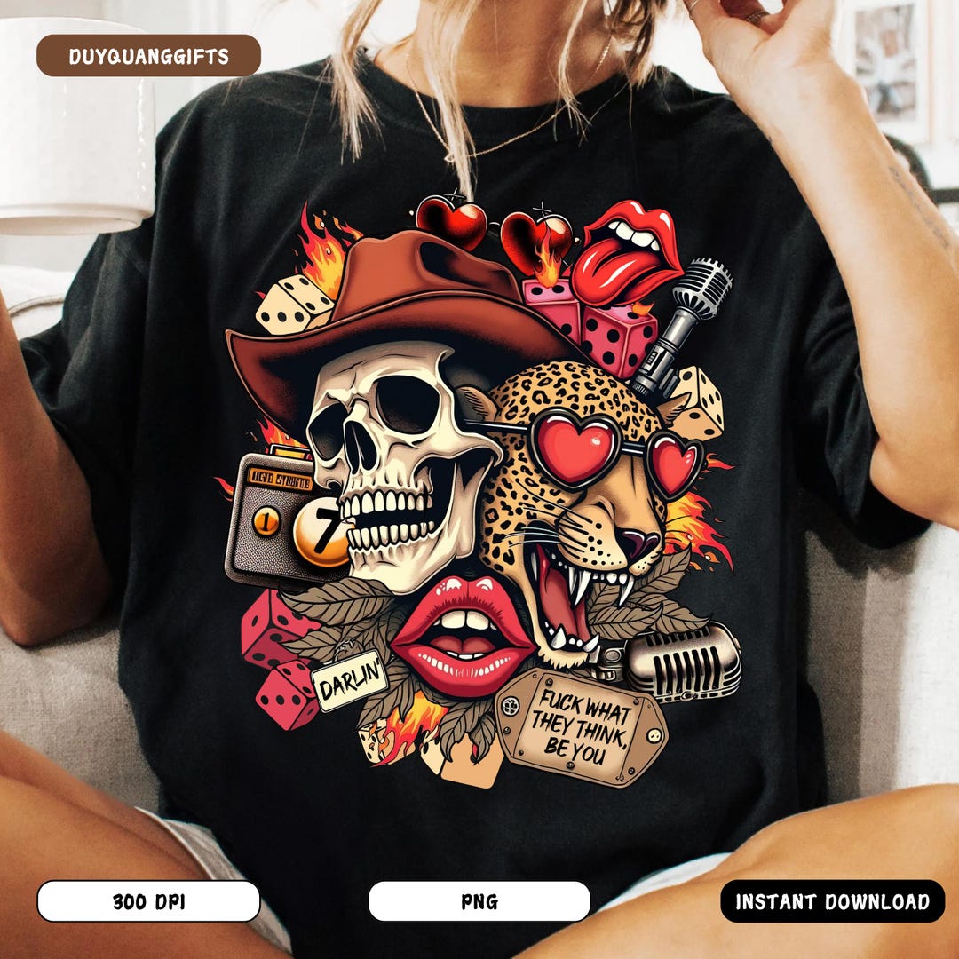 Western Punk Collage PNG, Edgy Cowgirl Tattoo Aesthetic Design, Howdy ...