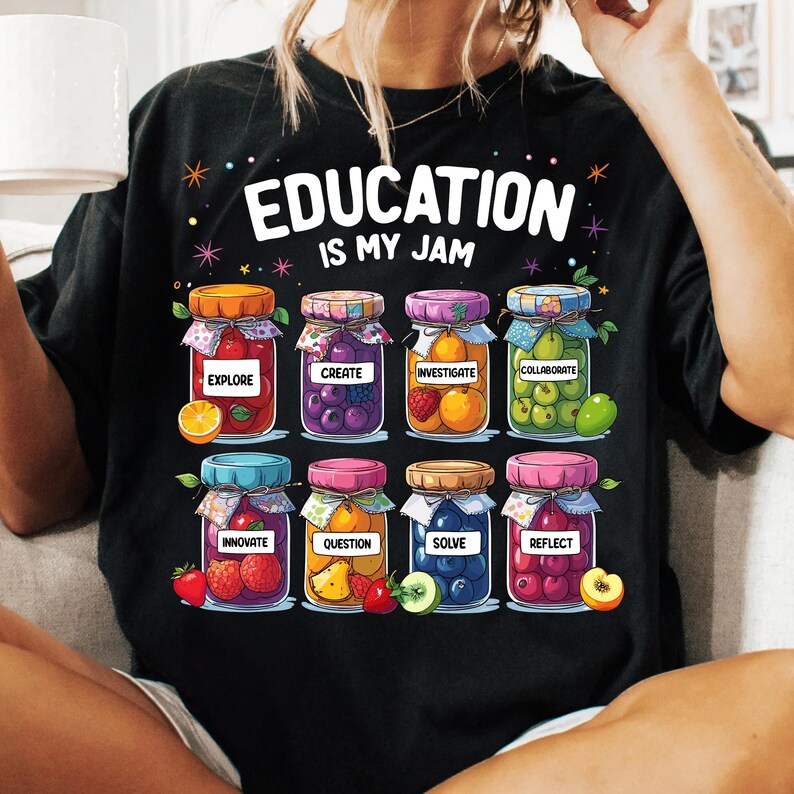 Education is My Jam PNG, Funny Educator Sublimation Design, Elementary ...