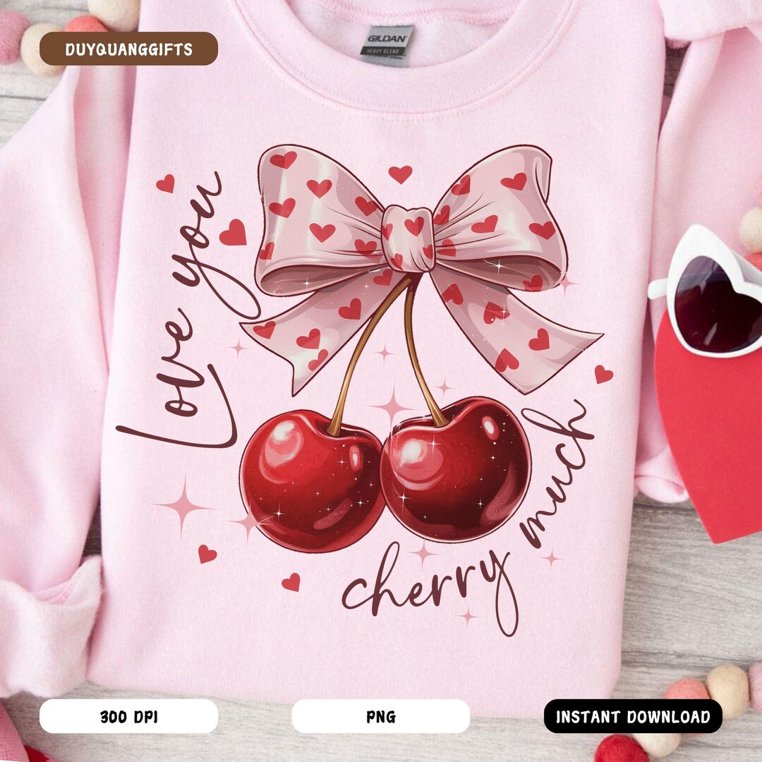 Te amo mucho Cherry PNG, lazo rosa de San Valentín con forma de corazón ...
