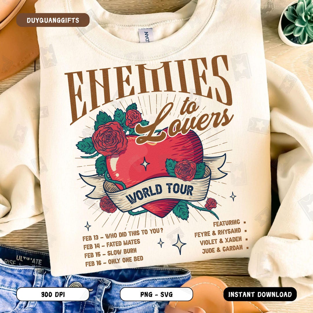 Retro Enemies to Lovers Trope PNG, Design for Book Lovers, Light ...