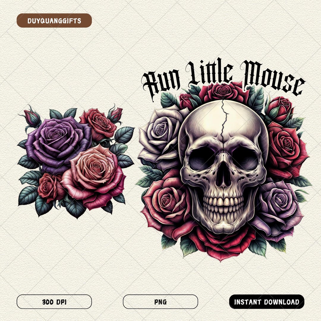 Run Little Mouse PNG, Trendy Rose Skeleton Png, Haunting Adeline PNG ...