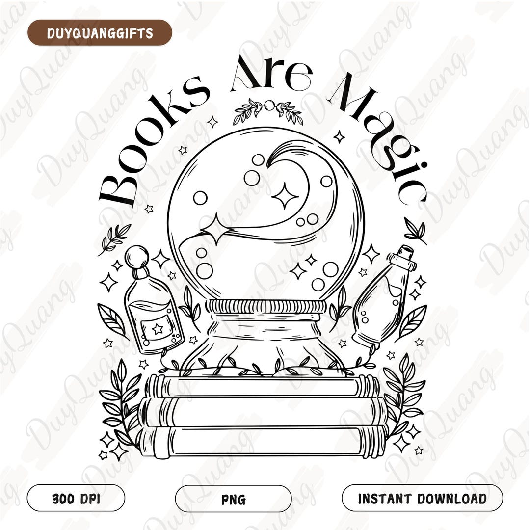 Books Are Magic PNG, Magical Book SVG, Books Are Magic Design, Magic ...