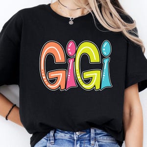Colorful Gigi PNG, Retro Coquette Gigi Shirt Design, Vintage Mothers ...
