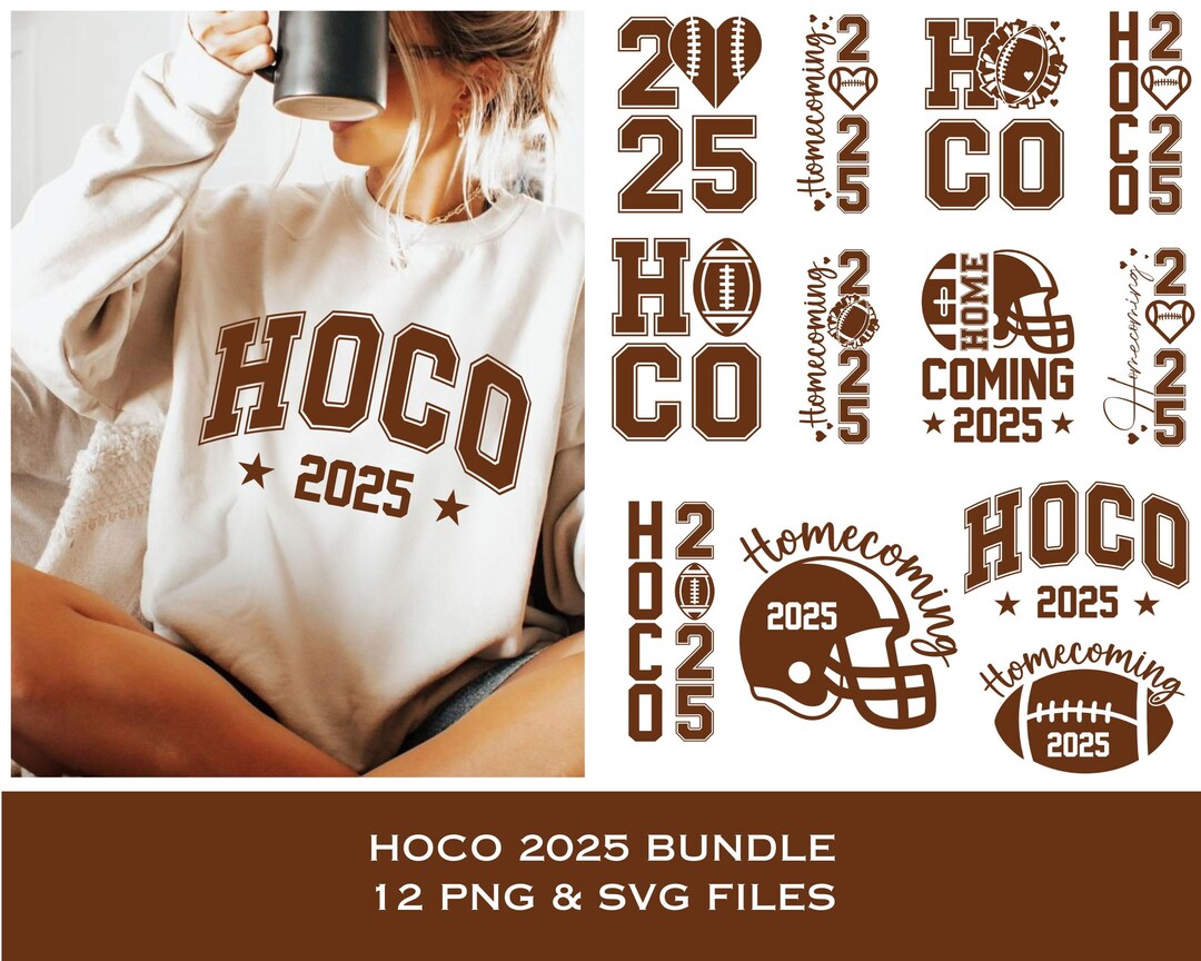 Hoco 2025 SVG Bundle Files, Football High School PNG, Vintage ...