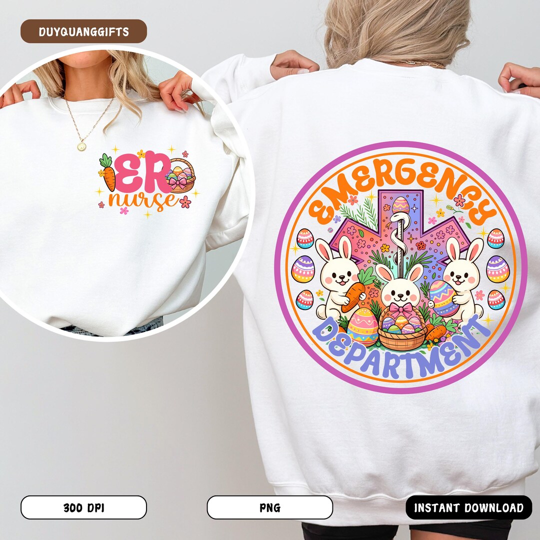 Emergency Department Easter PNG, ER Nurse Bunny Png, Emergency Room ...