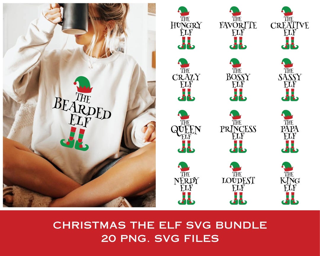 Christmas the Elf SVG Bundle, Christmas Elf Png, Christmas Family ...