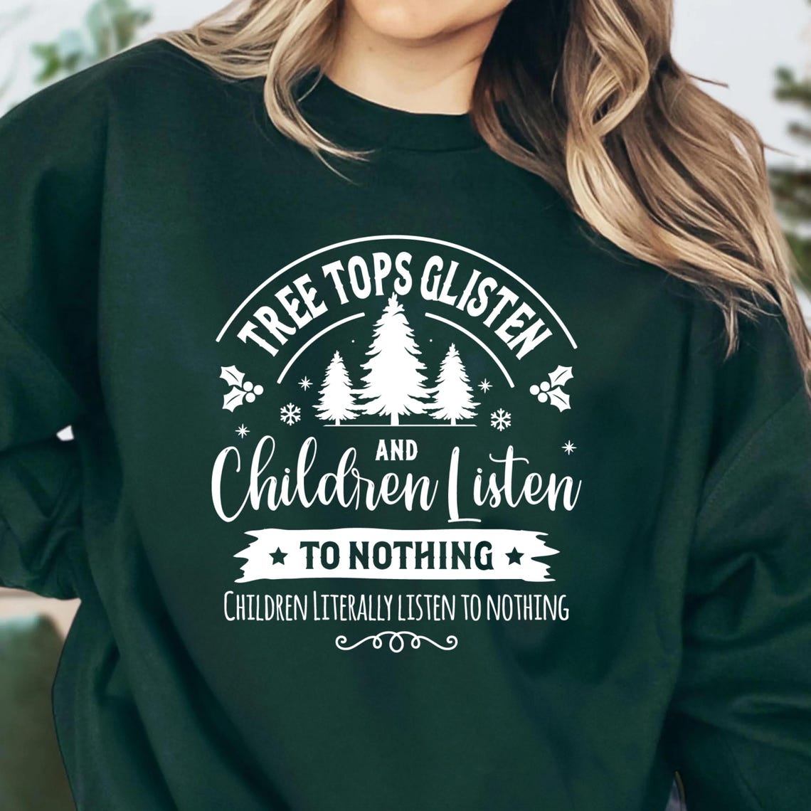 Tree Tops Glisten SVG, Funny Christmas Humor Png, Retro Teacher ...