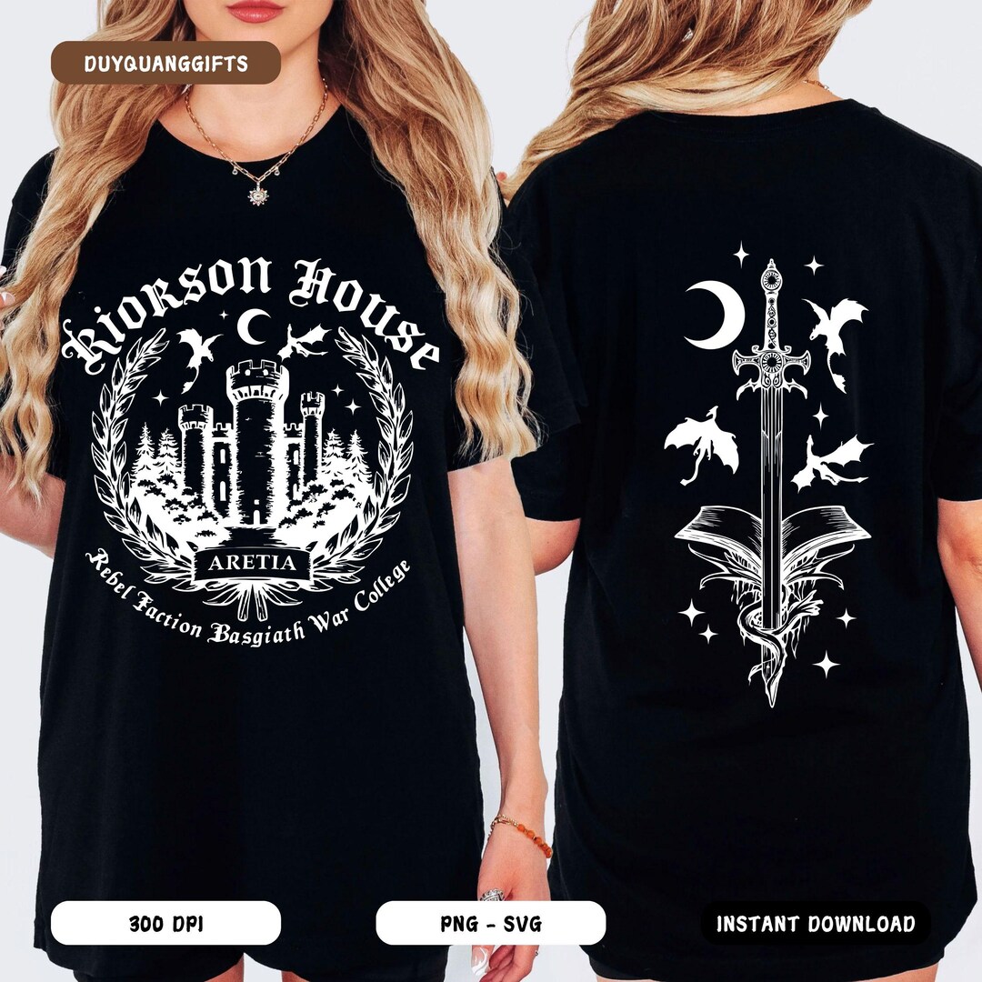 Xaden Riorson House SVG PNG, Iron Flame Shirts Png, Retro Dragon Rider ...