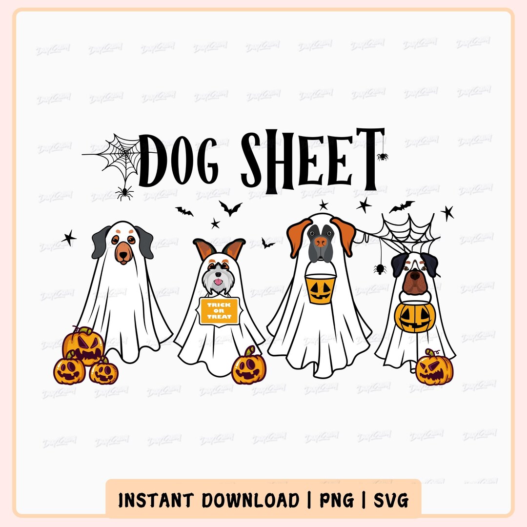Ghost Dog Sheef PNG, Spooky Season PNG, Halloween Ghost Dog Png ...