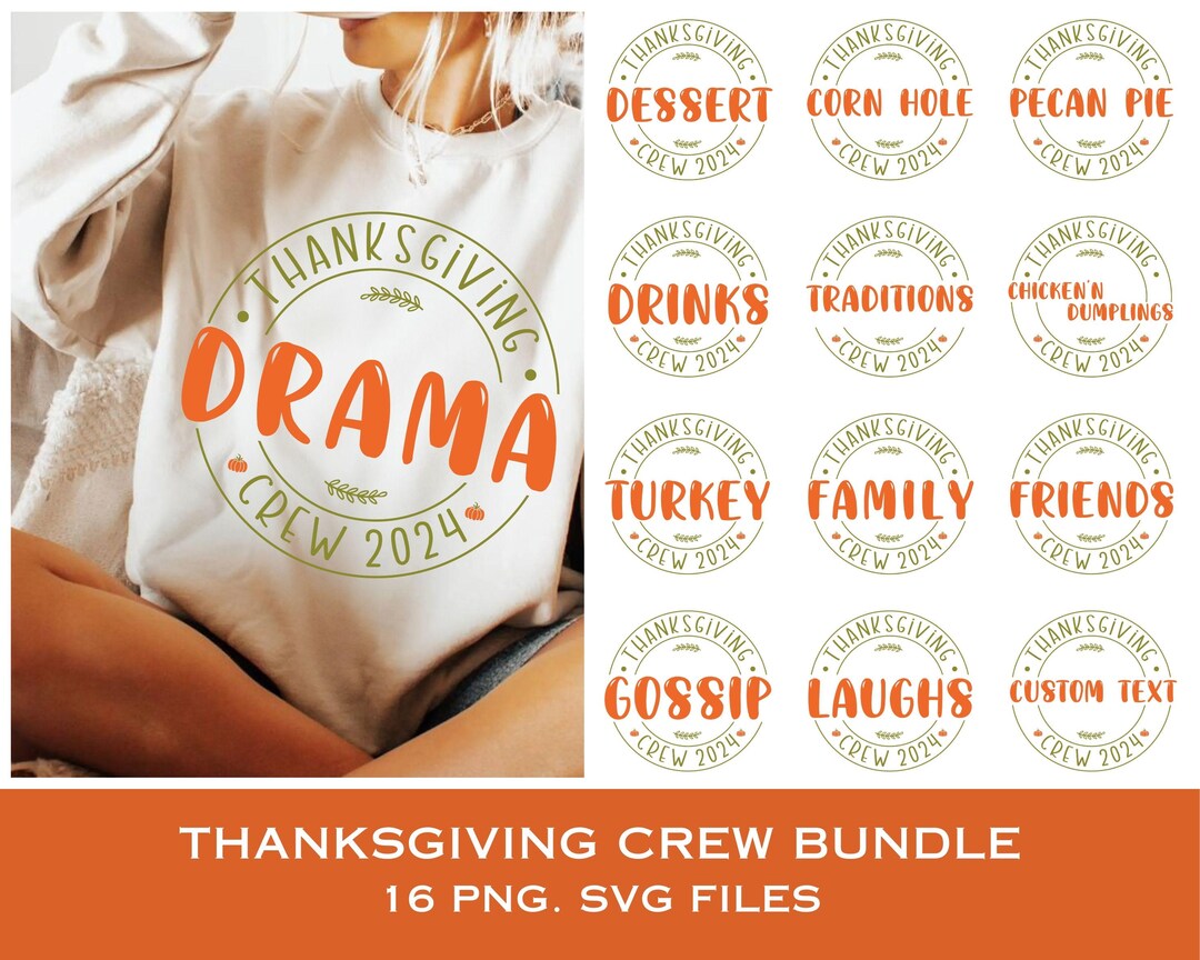 2024 Thanksgiving Crew Png Svg, Thanksgiving Crew Png, Family ...