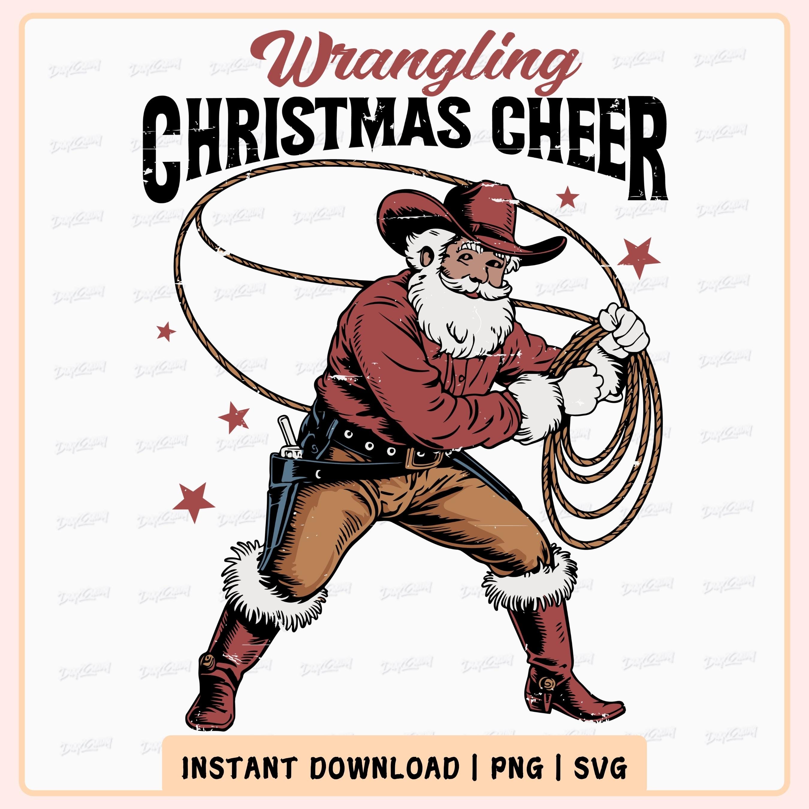 Western Cowboy Santa Claus Christmas Png, Trendy Western Designs ...