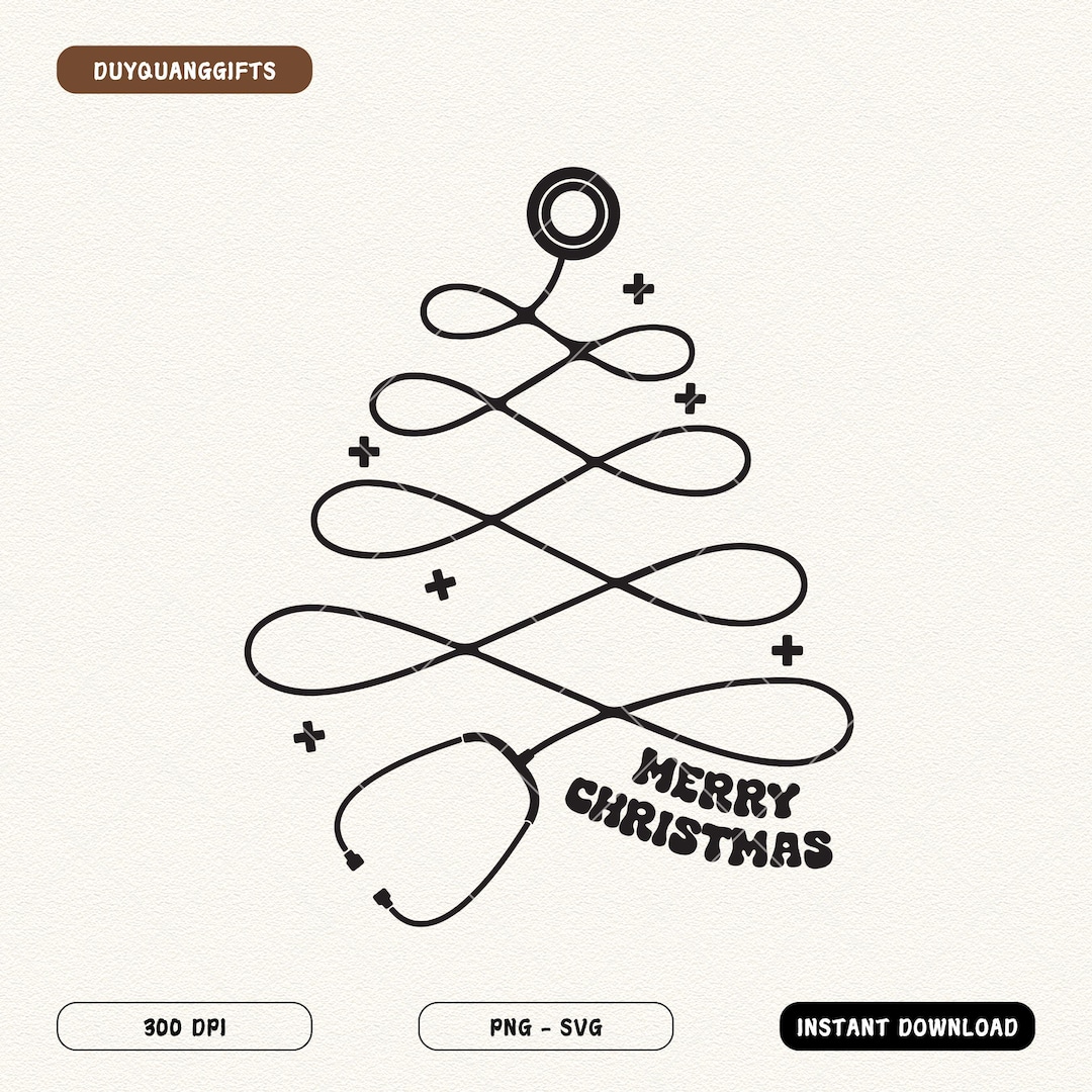 Christmas Tree Doctor Nurse SVG PNG, Medical Christmas Tree Svg, Doctor ...