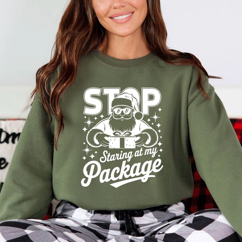Stop Staring at My Packages Png Svg, Santa Christmas Png, Funny ...