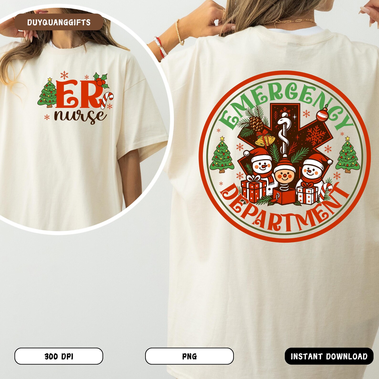 Emergency Department Christmas PNG, ER Nurse Holiday PNG, Emergency ...