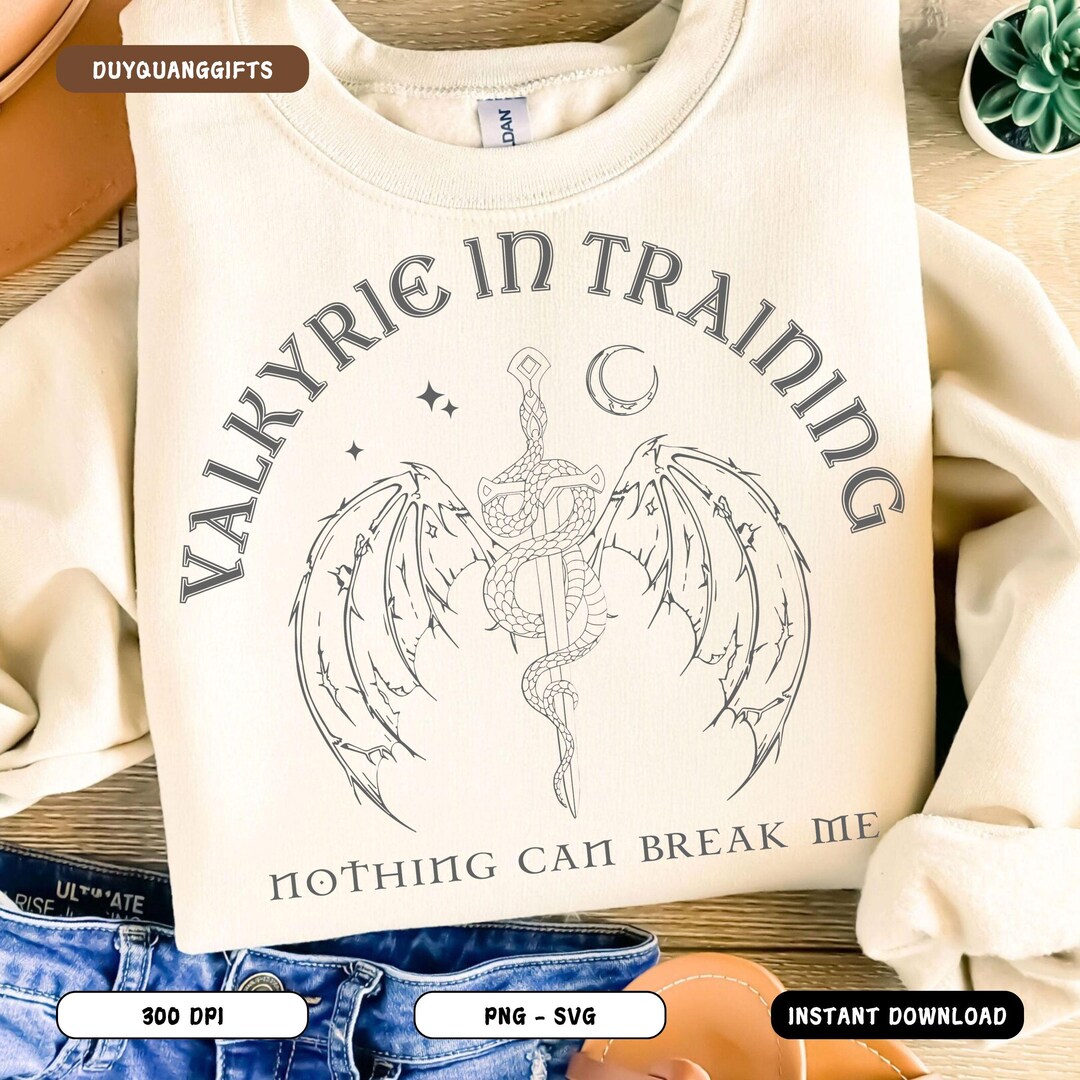 Valkyrie in Training SVG PNG, ACOTAR Inspired Valkyrie Warrior, Nesta ...