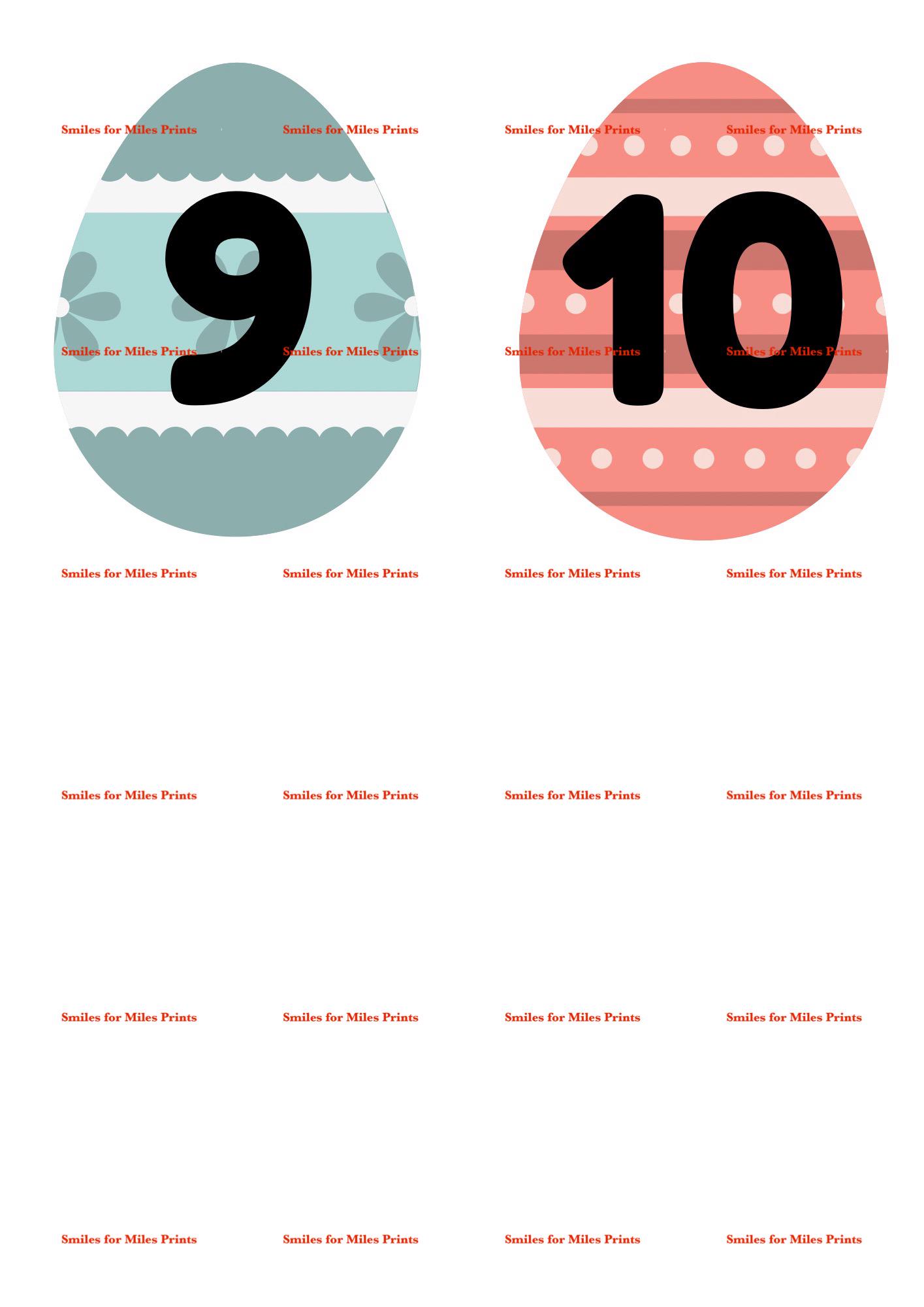 Counting Easter Eggs 1-10 (DIGITAL) - Etsy