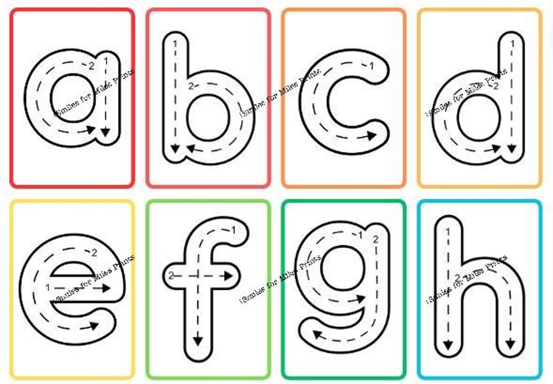 Lowercase Letter Tracing - Etsy