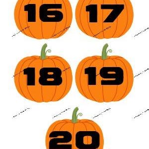 Counting Pumpkins 1-20 - Etsy