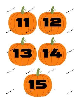 Counting Pumpkins 1-20 - Etsy