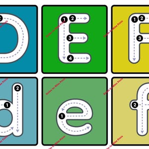 Lowercase and Uppercase Letter Tracing - Etsy