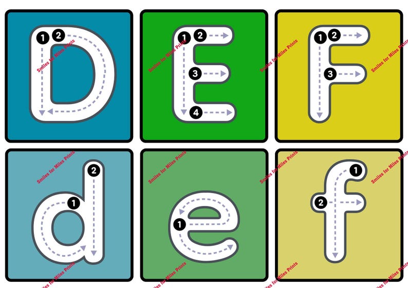 DIGITAL Lowercase and Uppercase Letter Tracing - Etsy