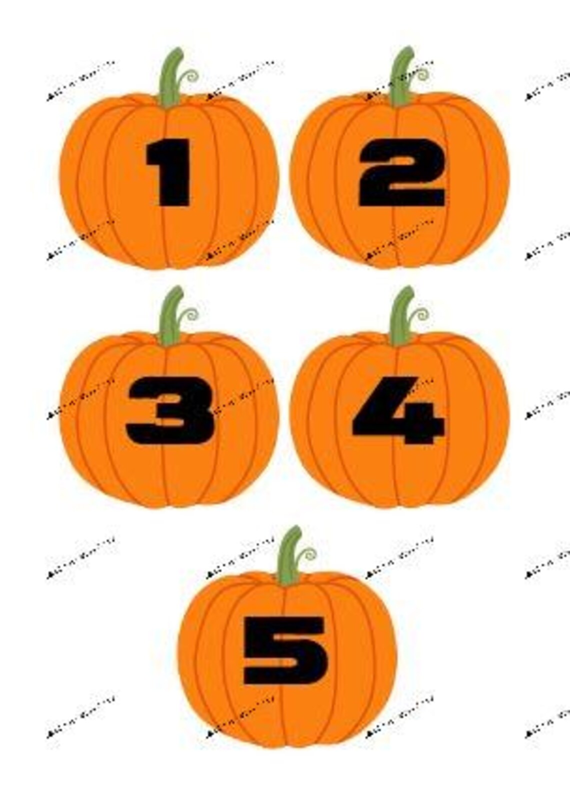 Counting Pumpkins 1-20 - Etsy