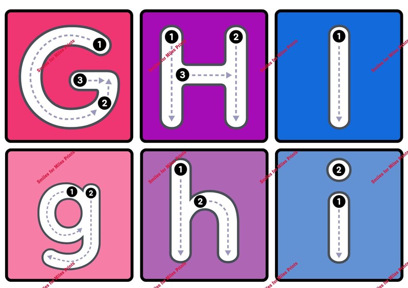DIGITAL Lowercase and Uppercase Letter Tracing - Etsy