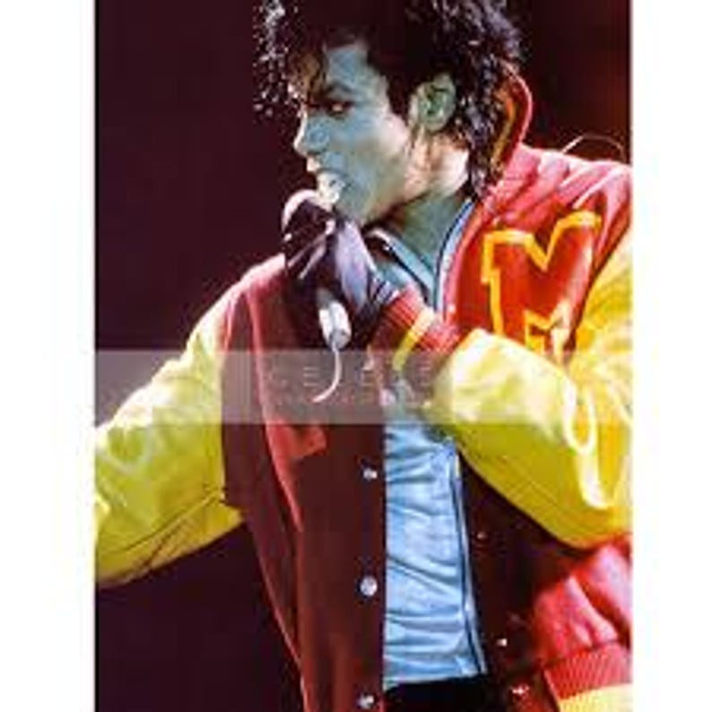Varsity Letterman Jacket: Red Wool Body, Yellow Faux Leather Sleeves Mj ...
