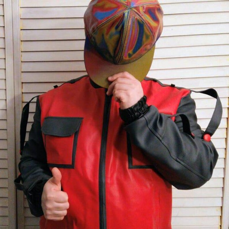 Celebrity Inspired Marty Mcfly Inspired Bomber Jacket - 80s Retro Faux ...