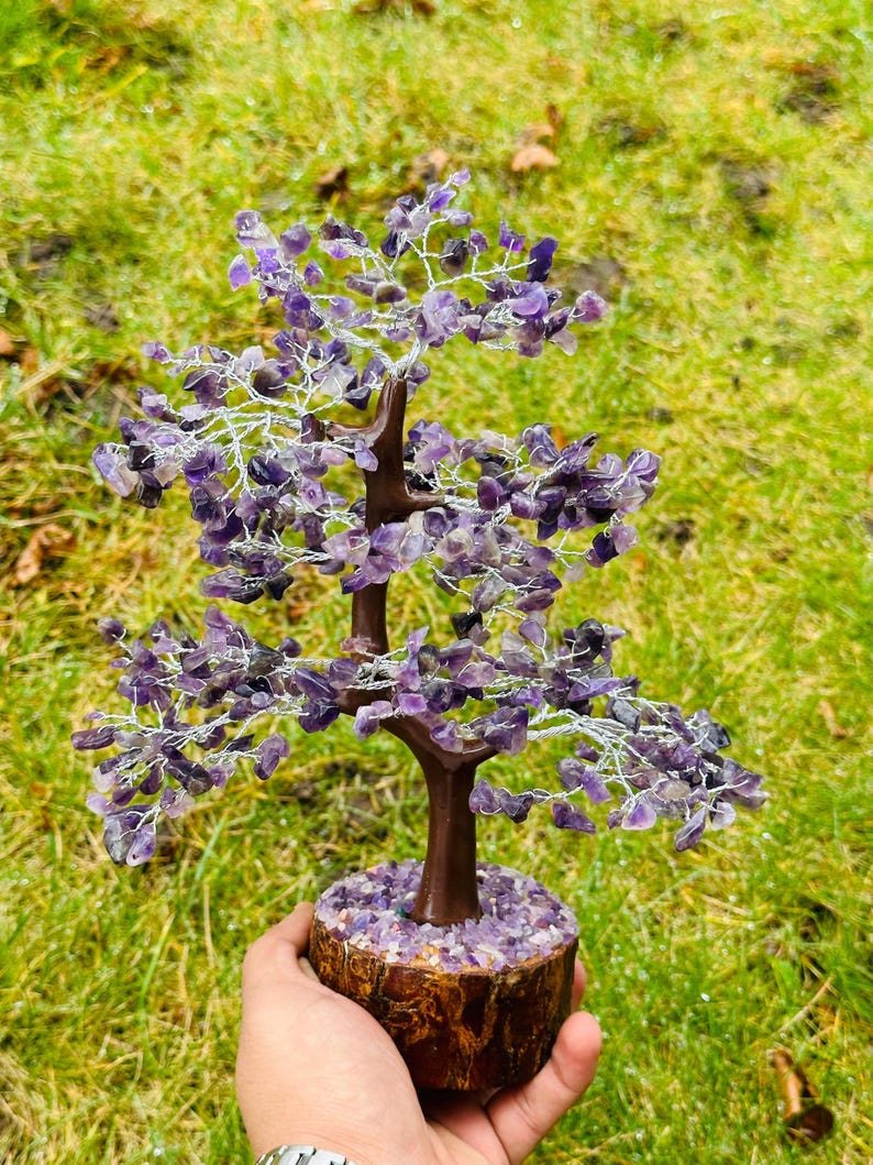Beautiful Amethyst Gemstone Tree With 500 Beads—symbol of Peace ...